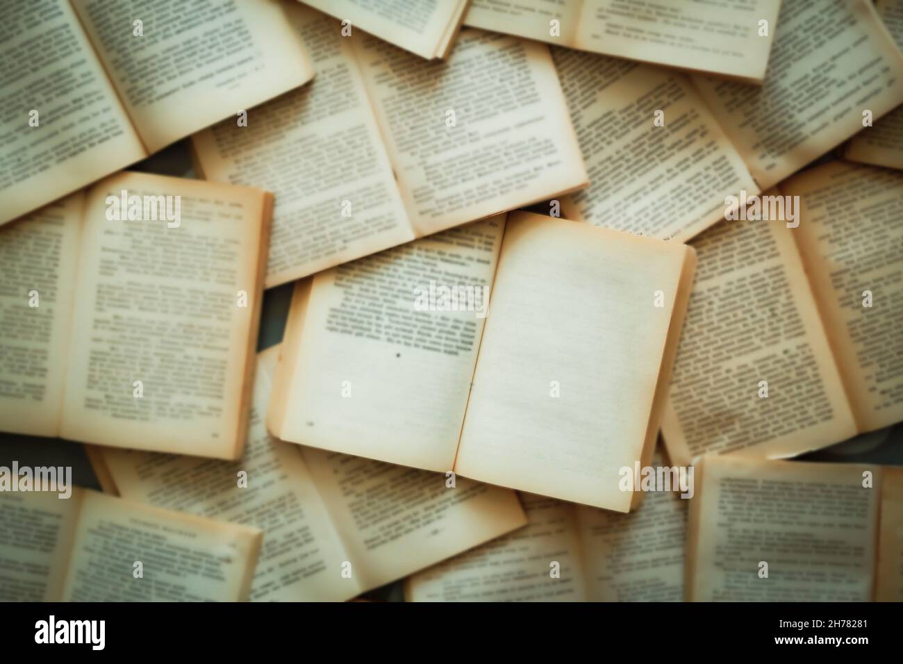 Top view opened book pages background Stock Photo - Alamy
