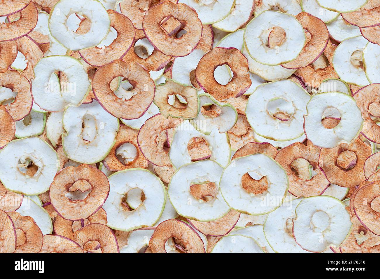 Beautiful background of dried apples, the view is super Stock Photo - Alamy