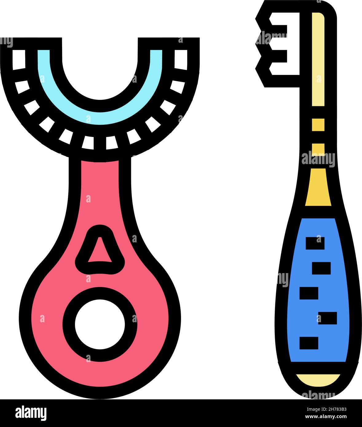 toddler toothbrush color icon vector illustration Stock Vector Image ...