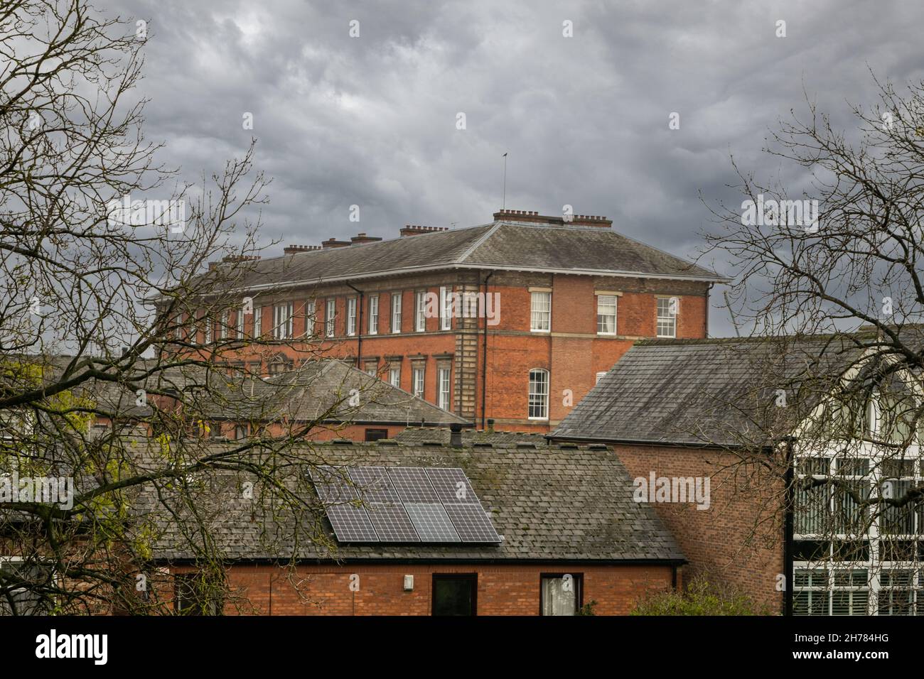 Rooftops of British brick houses in York England Stock Photo - Alamy