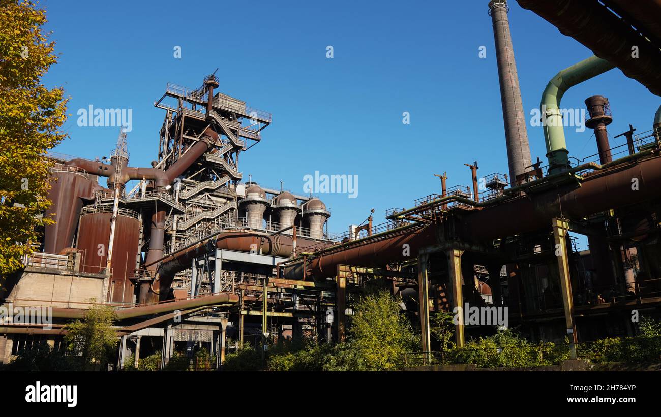 Old steel factory in duisburg, germany Stock Photo - Alamy
