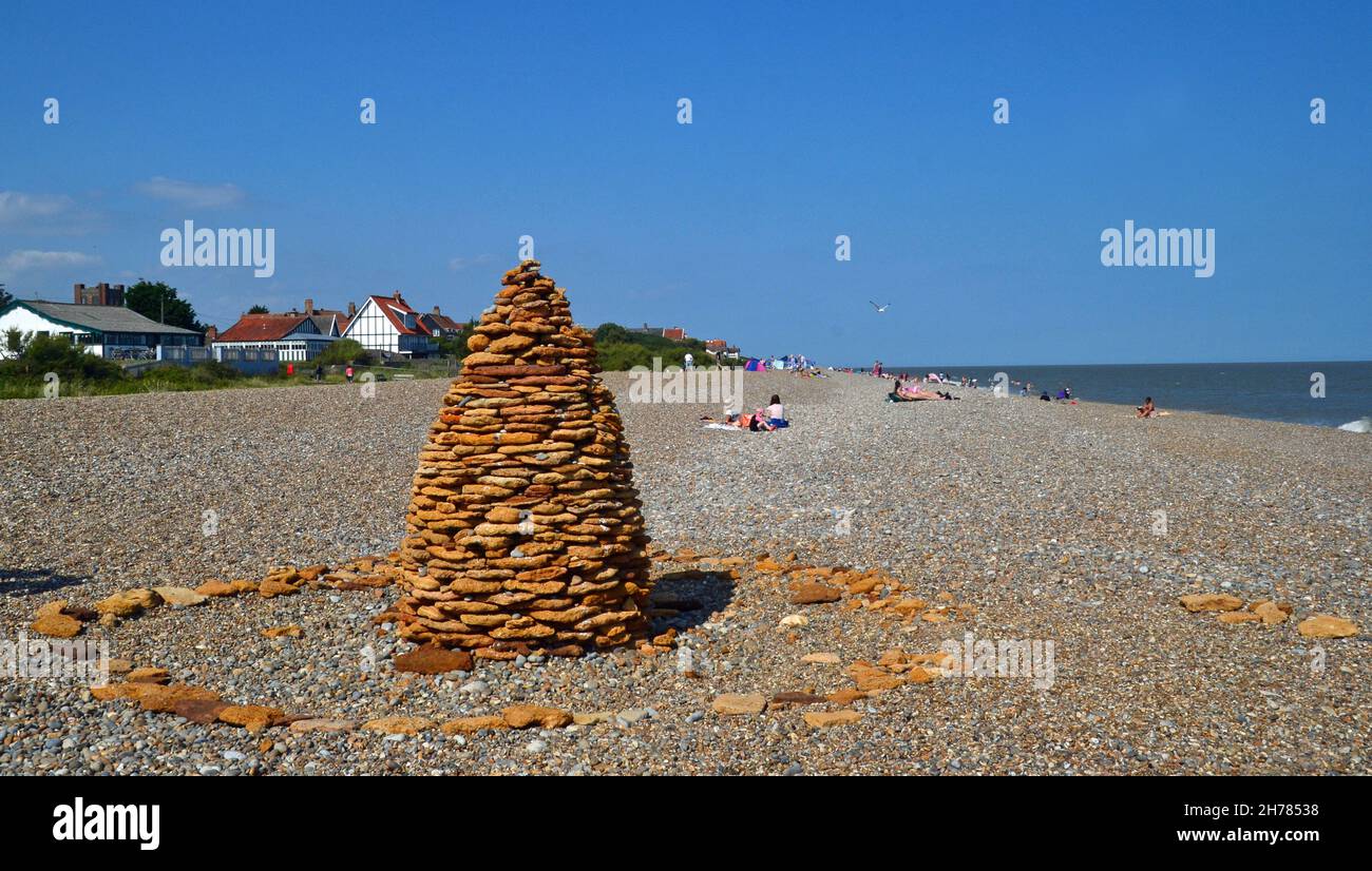 Cairn on suffolk beach hi-res stock photography and images - Alamy