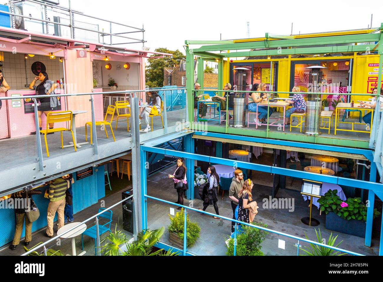 Interior of Buck Street Market made out of shipping containers, a new ...