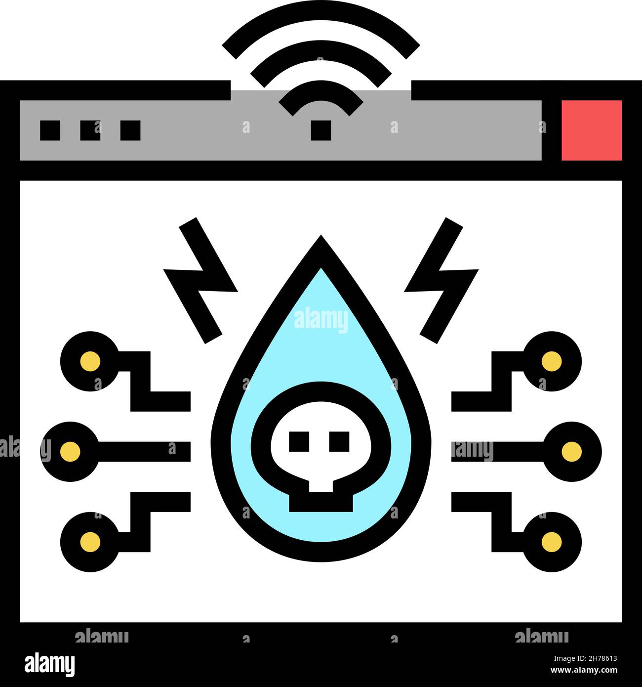 teardrop attack color icon vector illustration Stock Vector Image & Art ...
