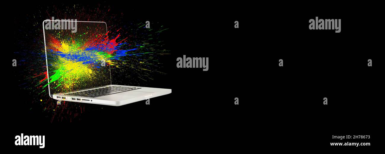 Calibration of laptop screen, monitor color, tablet or laptop. Modern ...