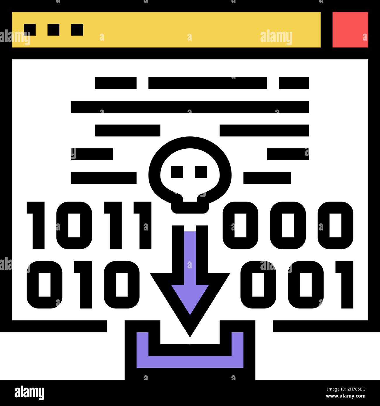 drive by attacks color icon vector illustration Stock Vector Image ...