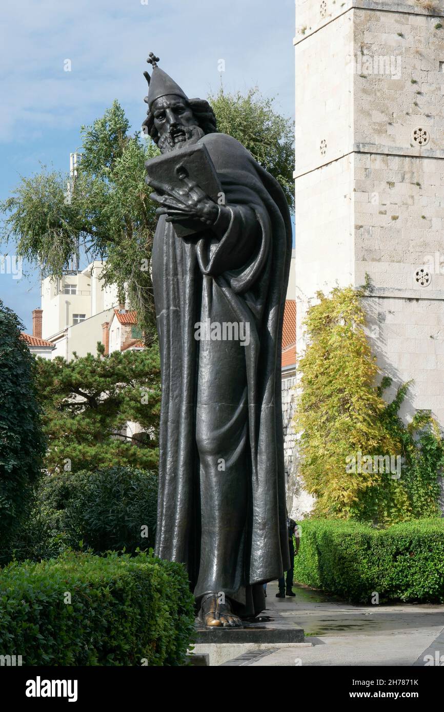 Statue of Grgur Ninski (Gregory of Nin) in Split (Dalmatia, Croatia ...