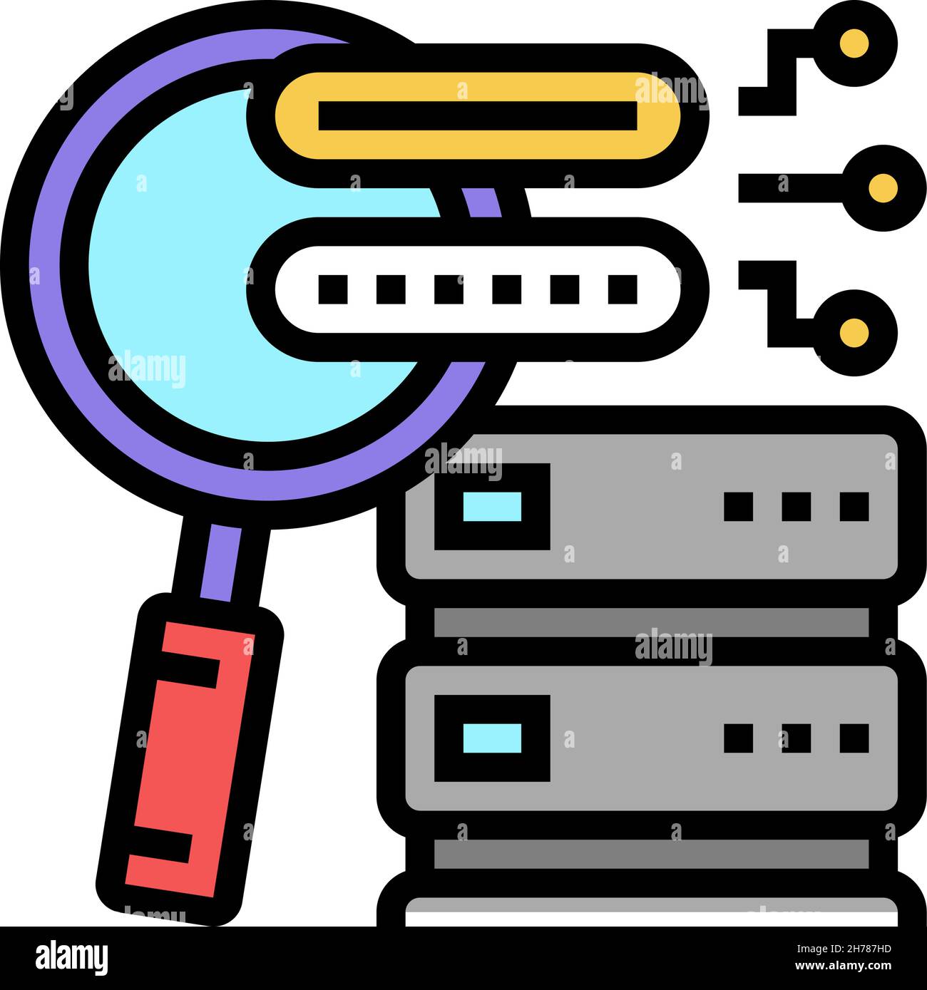 password attacks color icon vector illustration Stock Vector Image ...