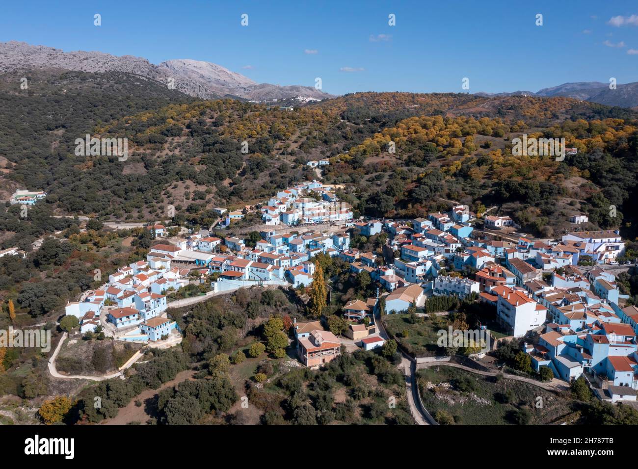 municipalities of the Genal valley, Júzcar in the province of Malaga ...