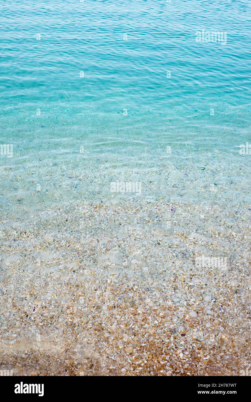 Gradient of marine background. The light sandbank turns into a bright ...