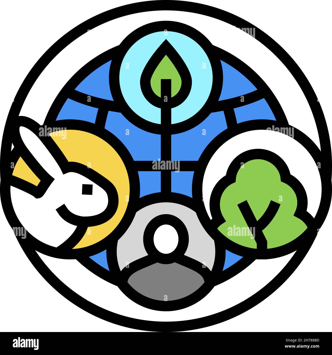 ecosystem ecology color icon vector illustration Stock Vector Image ...