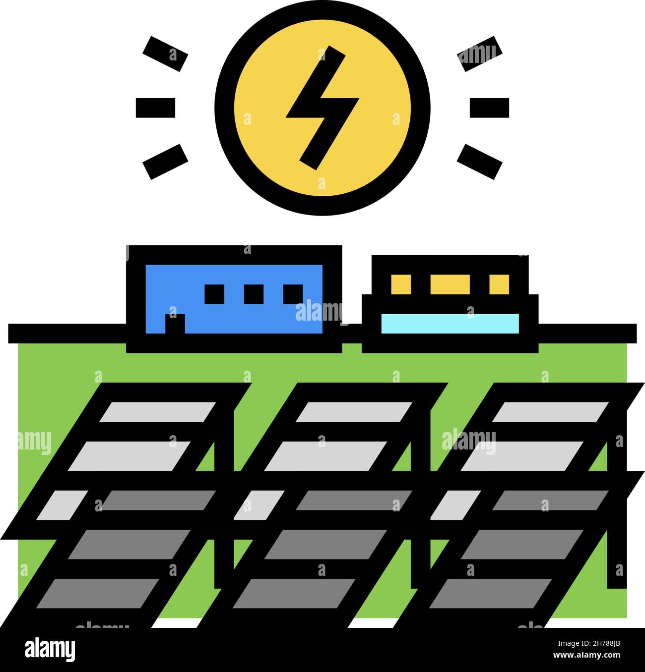 Community solar panel Stock Vector Images - Alamy