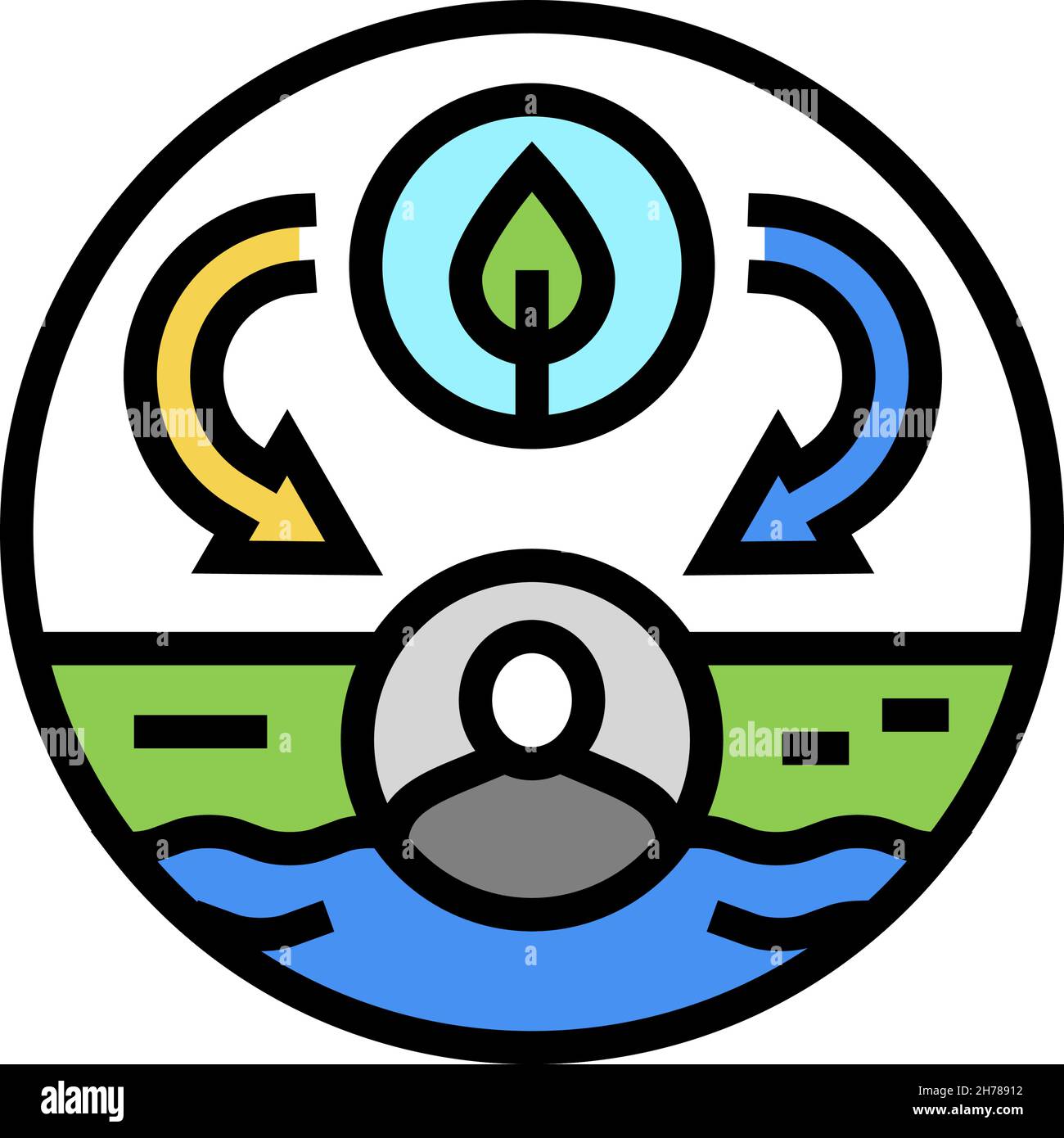 deep ecology color icon vector illustration Stock Vector Image & Art ...