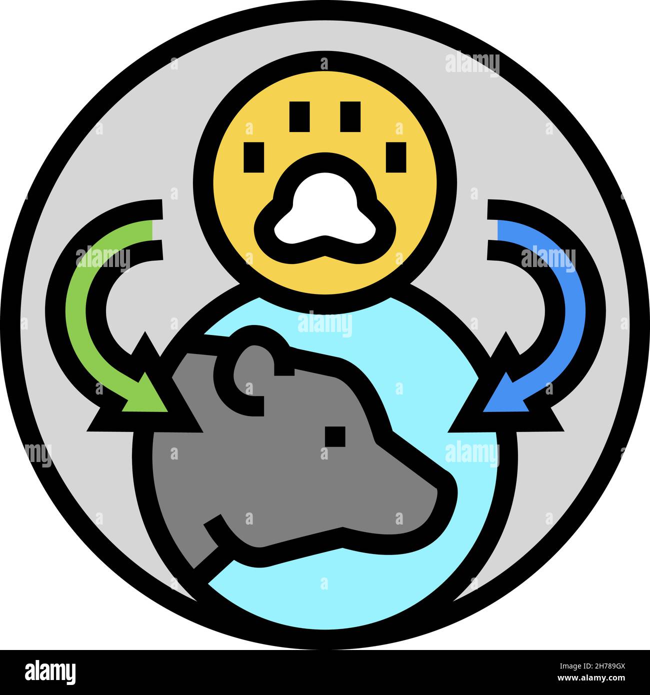 animal population ecology color icon vector illustration Stock Vector ...