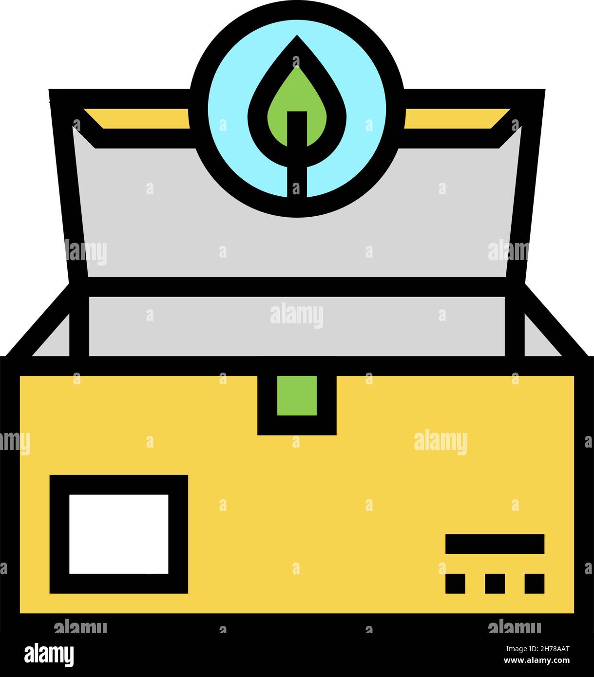 eco box packaging color icon vector illustration Stock Vector Image ...