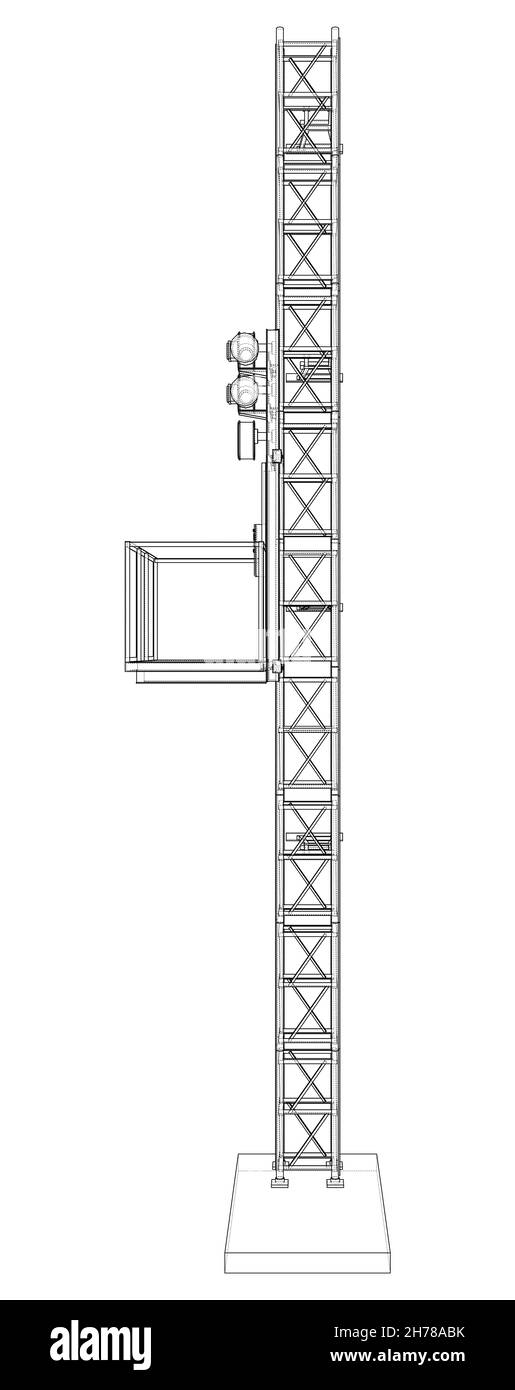 Lifts and their mechanism Cut Out Stock Images & Pictures - Alamy