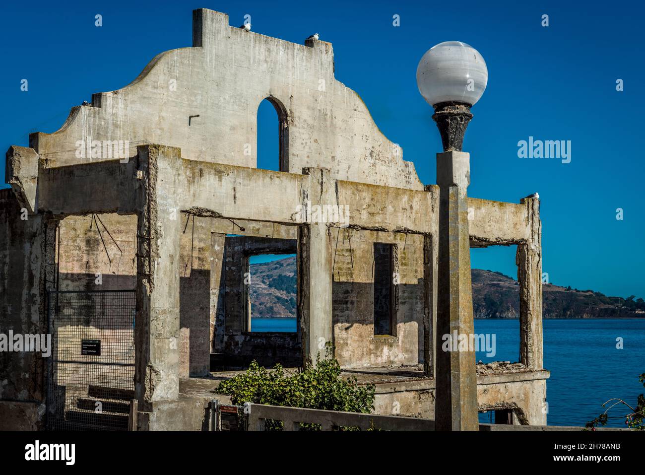 A beautiful scene of an old concrete building in Golden Gate National ...
