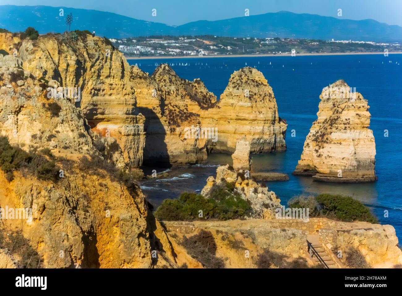 Lagos, Portugal, Atlantic Ocean Coastline, Cliffs, Scenery Stock Photo ...