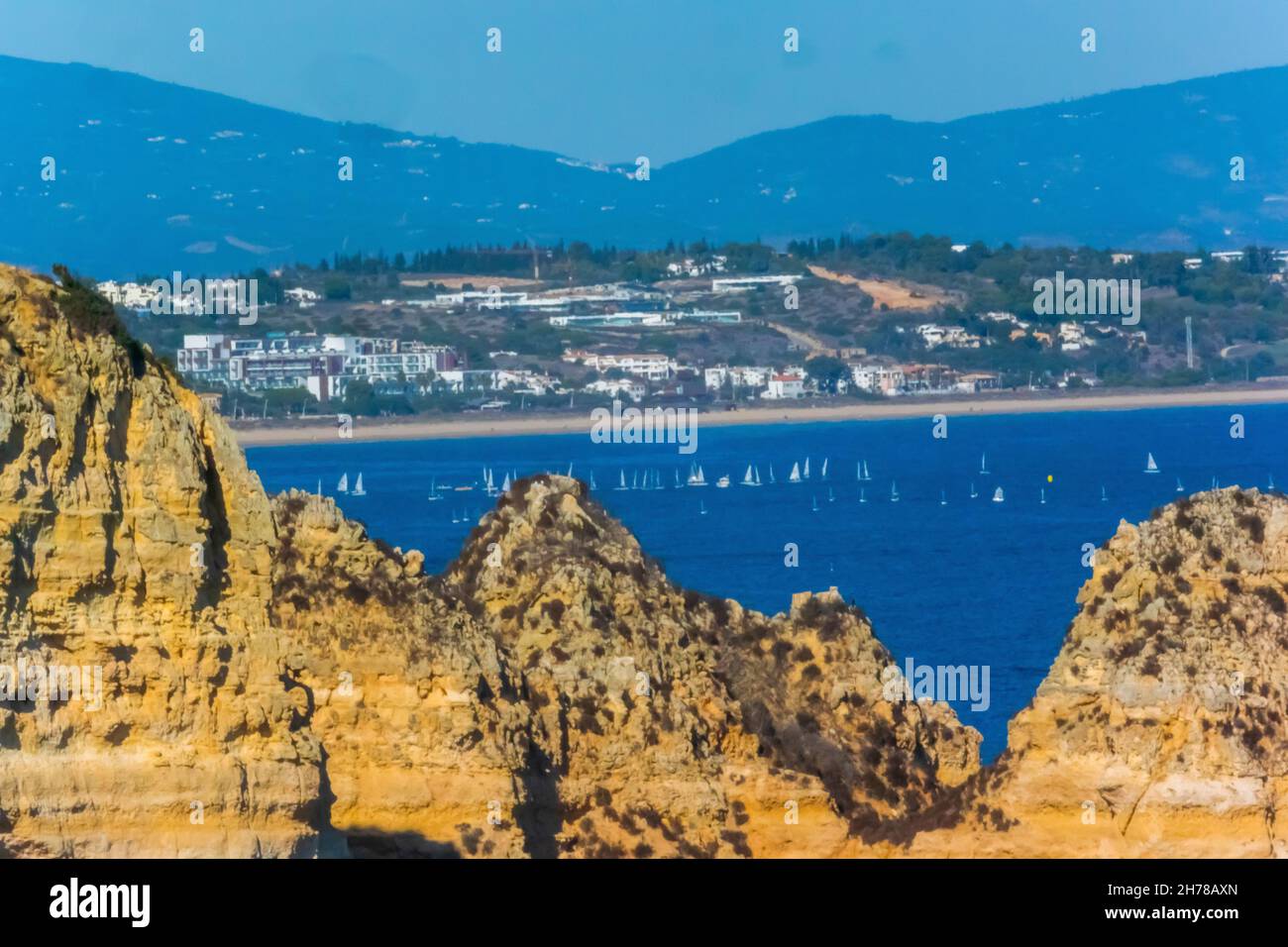 Lagos, Portugal, Atlantic Ocean Coastline, Cliffs, Scenery Stock Photo ...