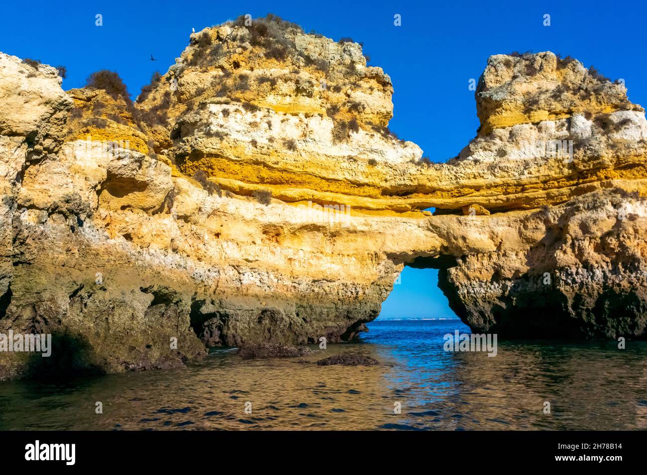 Lagos, Portugal, Atlantic Ocean Coastline, Cliffs, Scenery Stock Photo ...