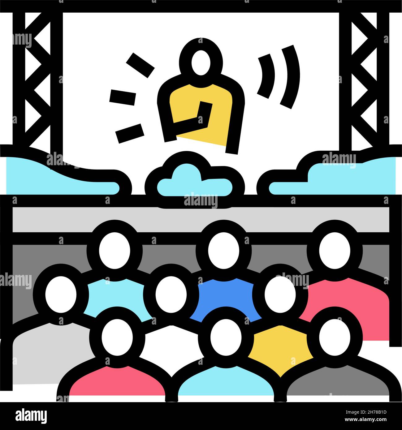 music festival color icon vector illustration Stock Vector Image & Art ...
