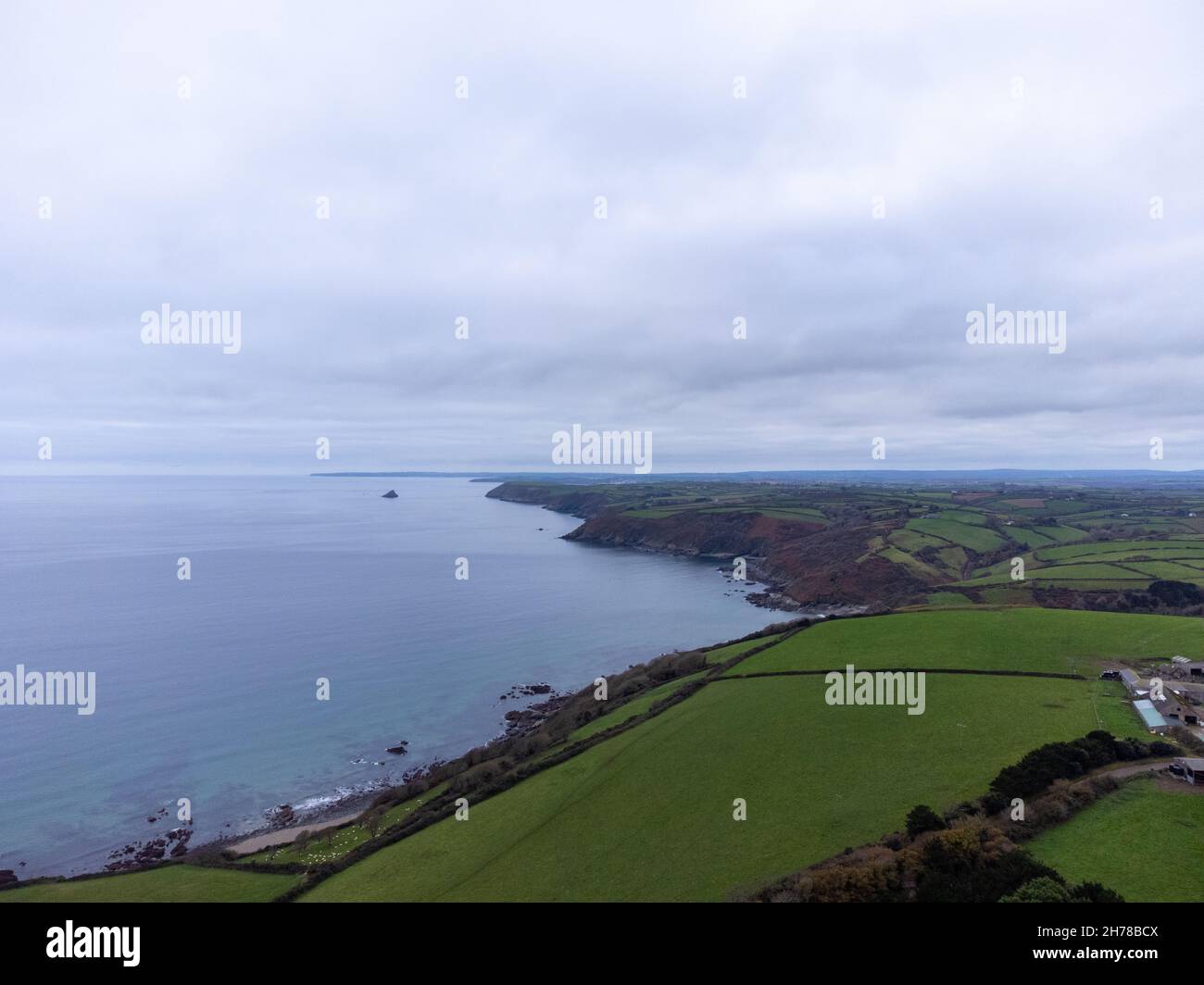 Porthluney beach near caerhays Cornwall England uk Stock Photo - Alamy