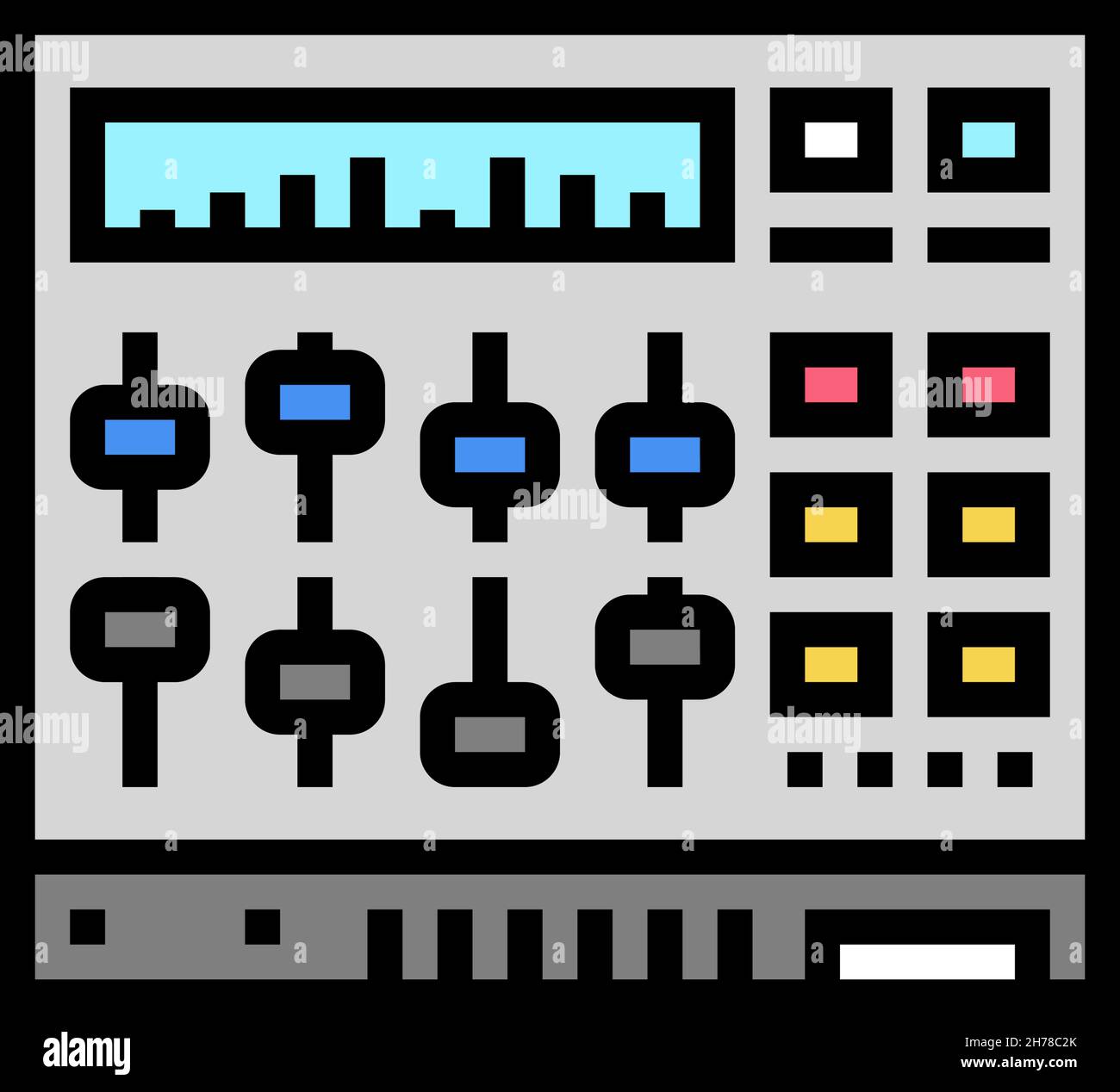 sound mixer equipment color icon vector illustration Stock Vector Image ...