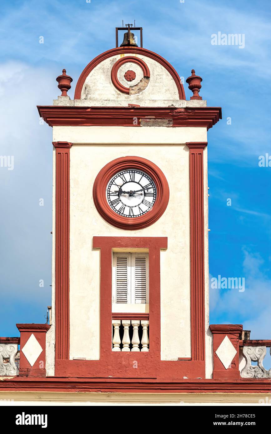 Clock tower building of Artex, Holguin, Cuba Stock Photo - Alamy