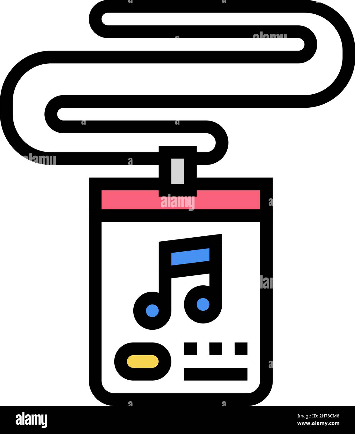badge of music festival participant color icon vector illustration ...