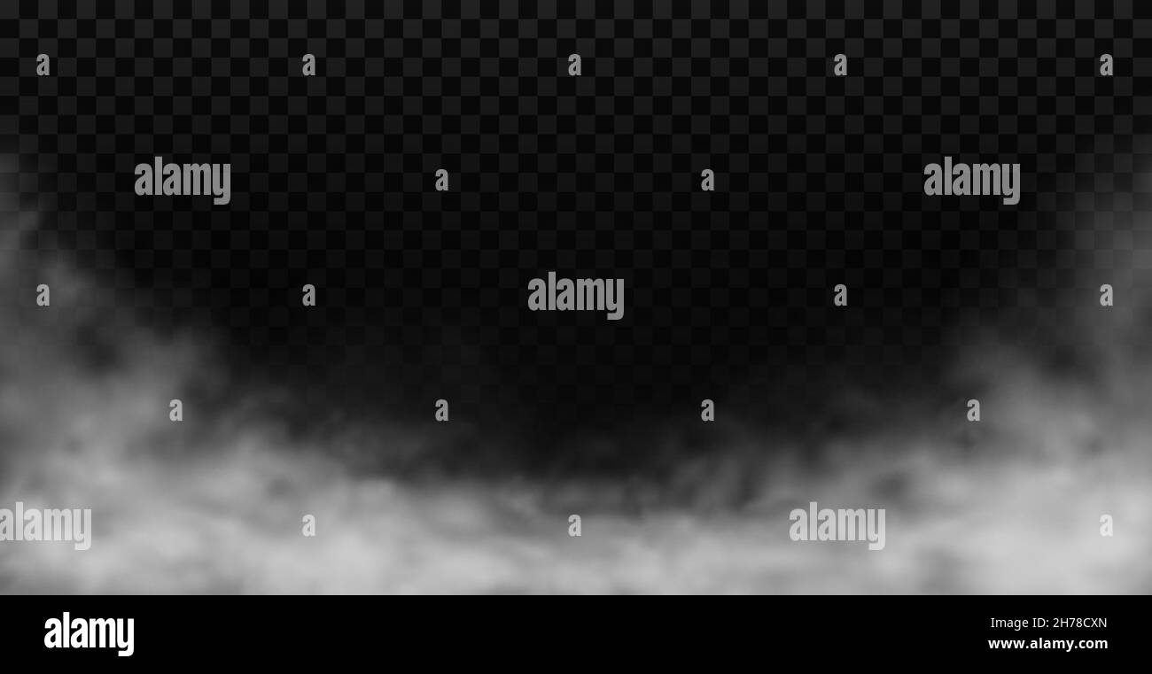 Smoke background. Realistic white fog swirling lower border, matter of ...