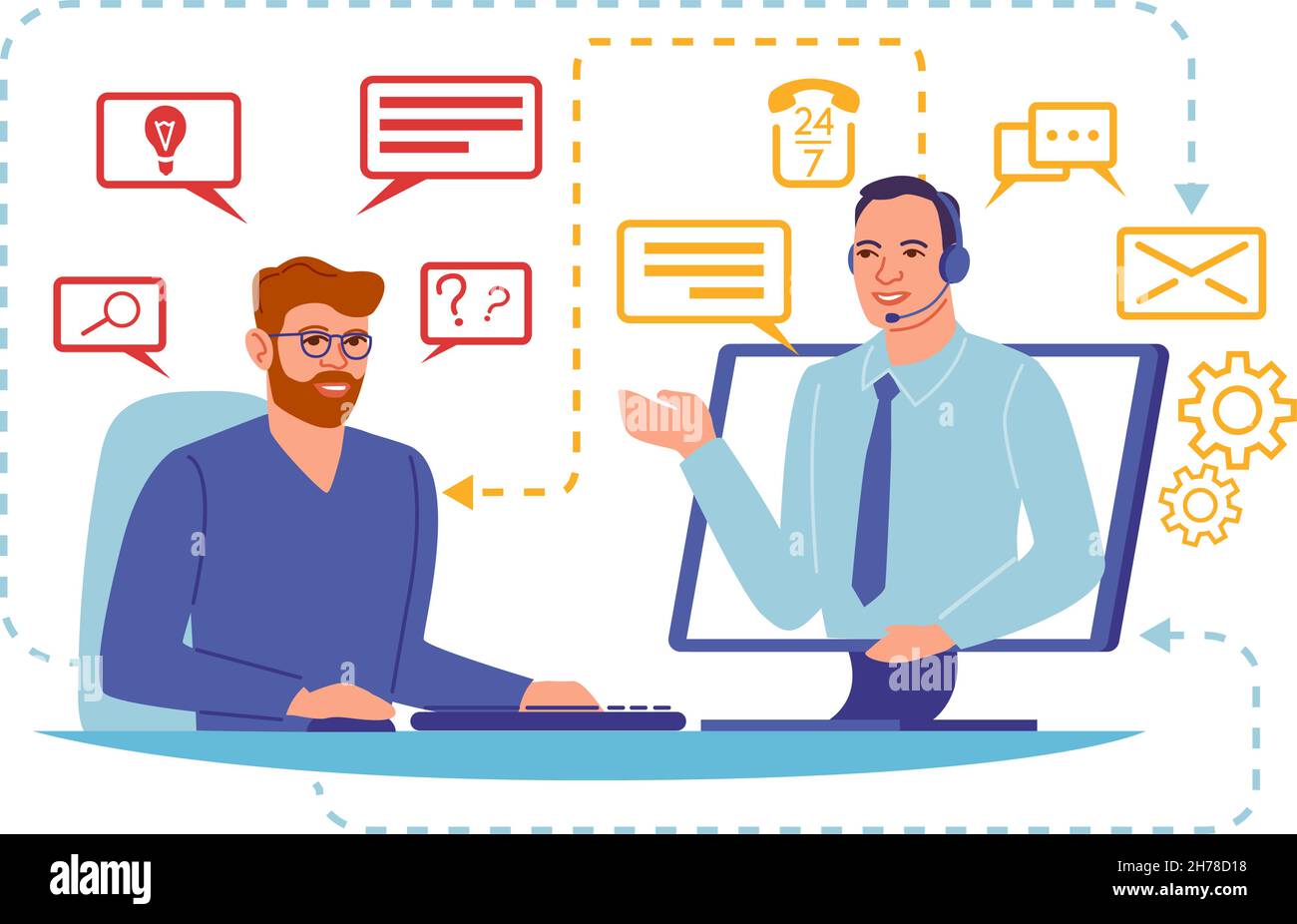 Video call with client Cut Out Stock Images & Pictures - Alamy