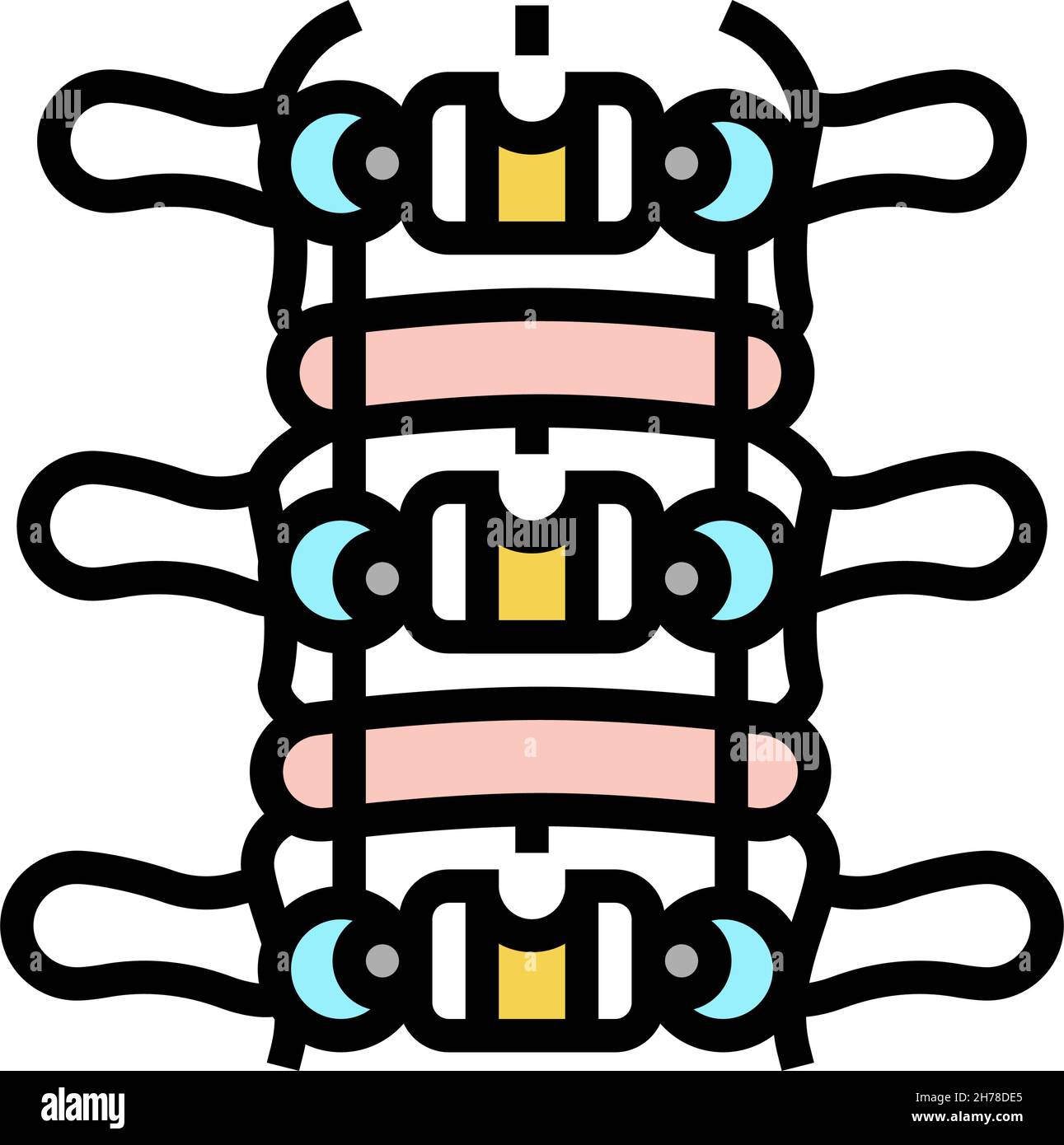 spinal fusion color icon vector illustration Stock Vector Image & Art ...