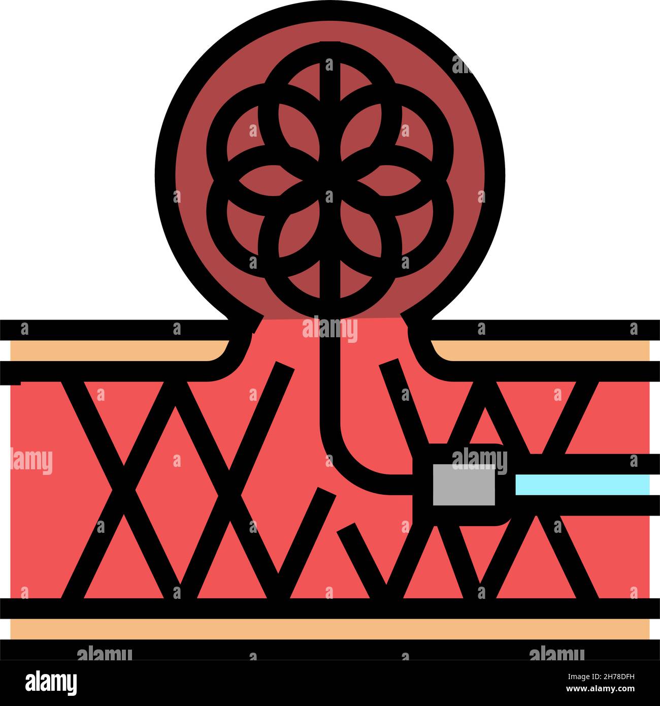 coil embolization color icon vector illustration Stock Vector Image ...