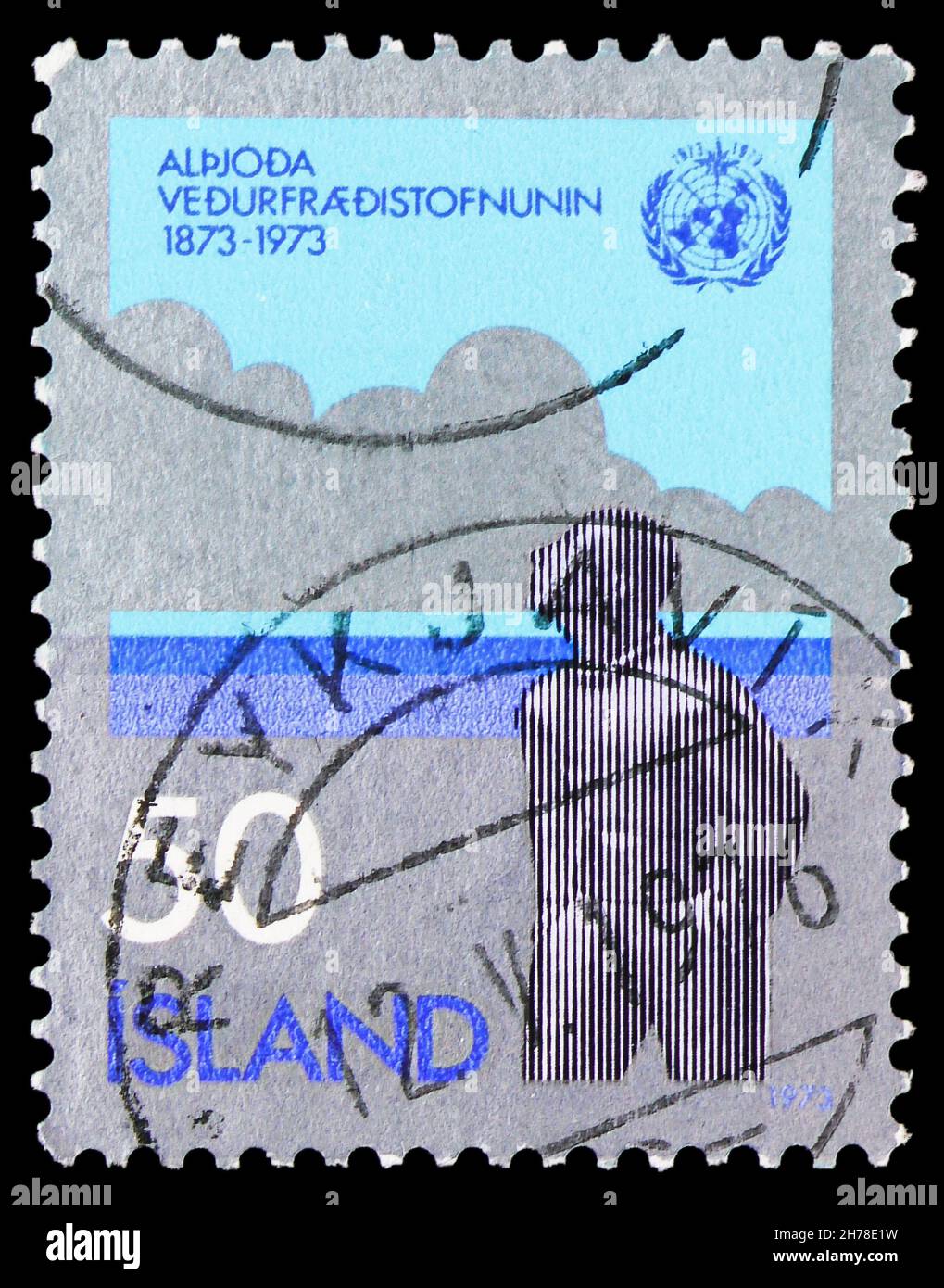 MOSCOW, RUSSIA - OCTOBER 25, 2021: Postage stamp printed in Iceland ...