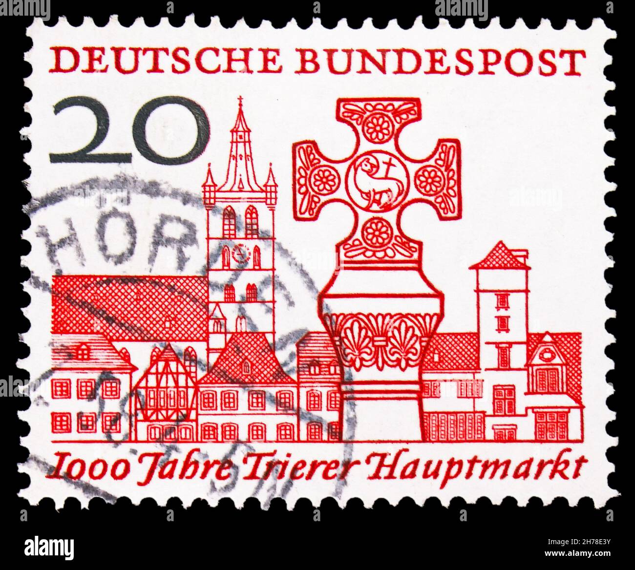 MOSCOW, RUSSIA - OCTOBER 25, 2021: Postage stamp printed in Germany ...