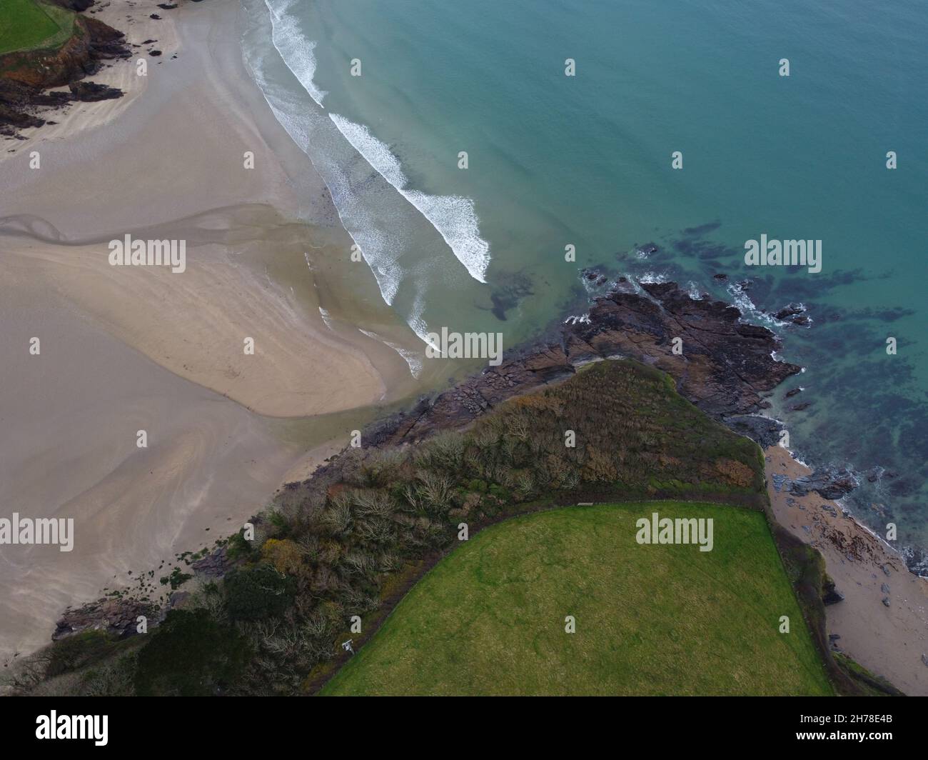 Porthluney beach near caerhays Cornwall England uk Stock Photo - Alamy