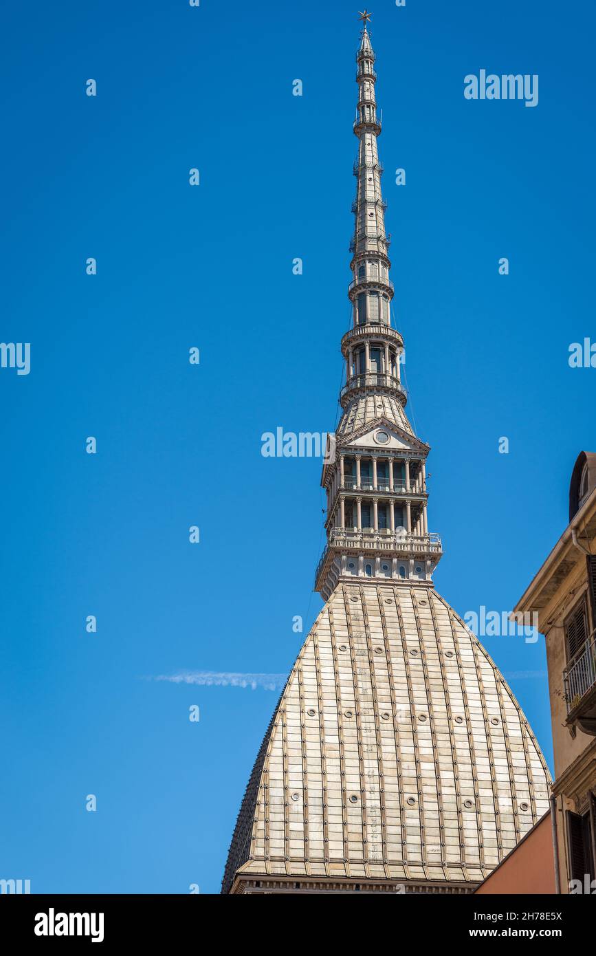 Turin, Italy - Apr 4th, 2015: Close-up of the Mole Antonelliana (1863 ...