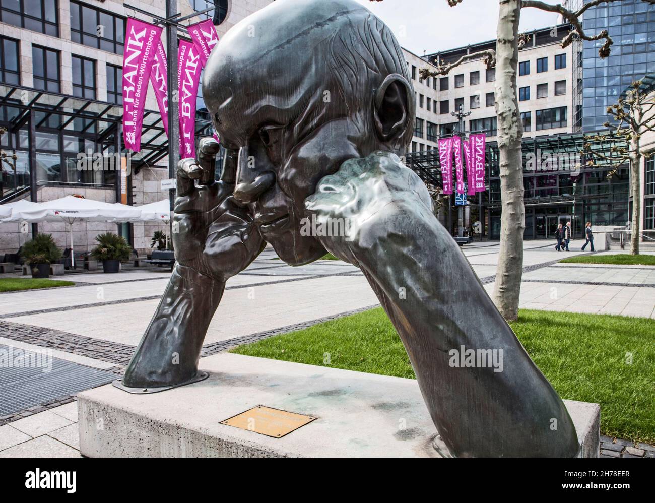 Thinking Man Statue Forehead