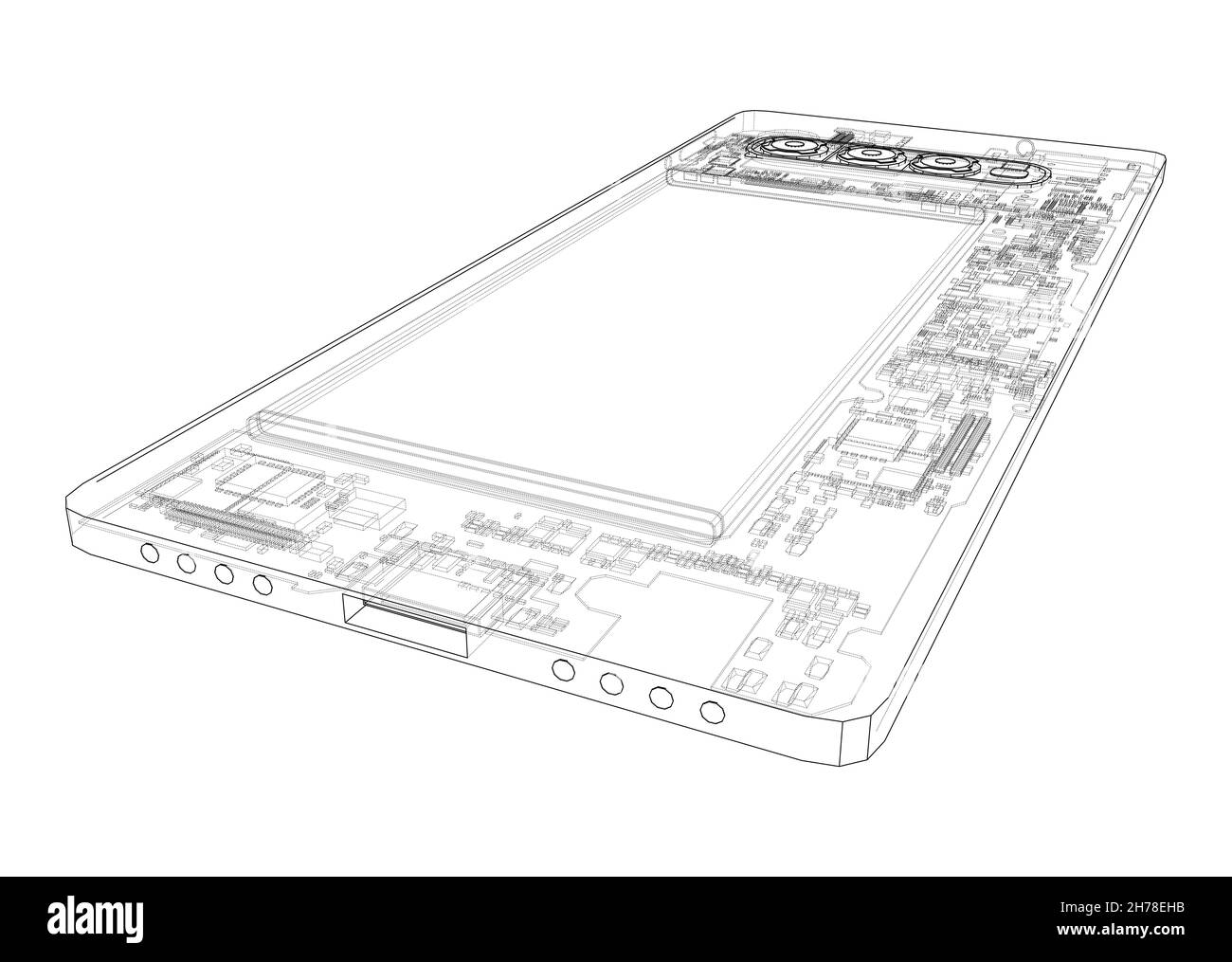 Smartphone concept outline Stock Photo - Alamy