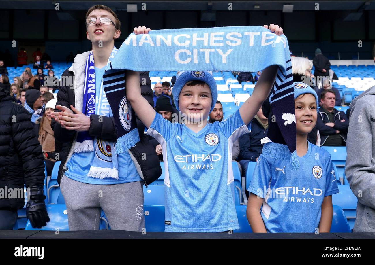 Young manchester city fan before hi-res stock photography and images ...