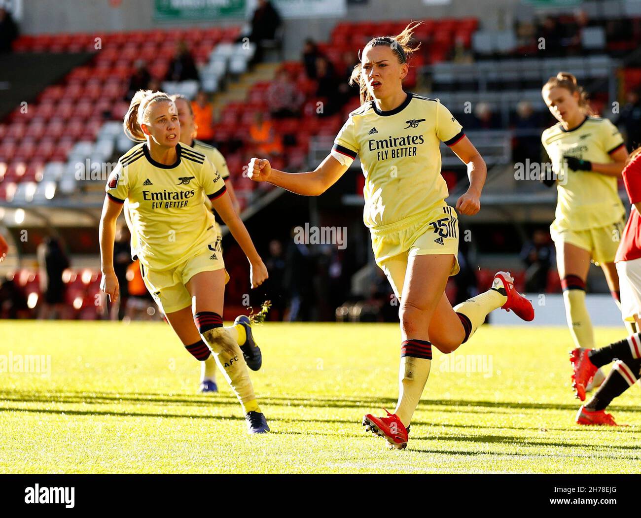 Arsenals katie mccabe celebrates scoring hi-res stock photography and ...