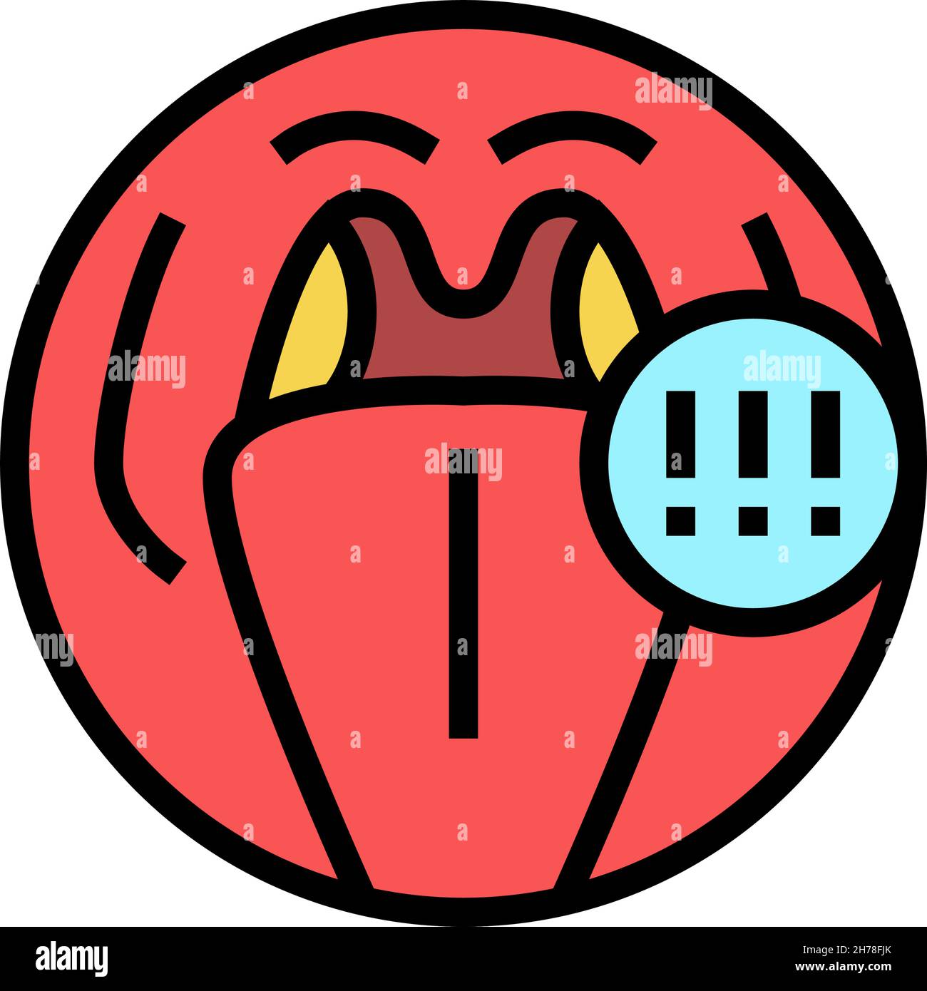 tonsils adenoid problems color icon vector illustration Stock Vector ...
