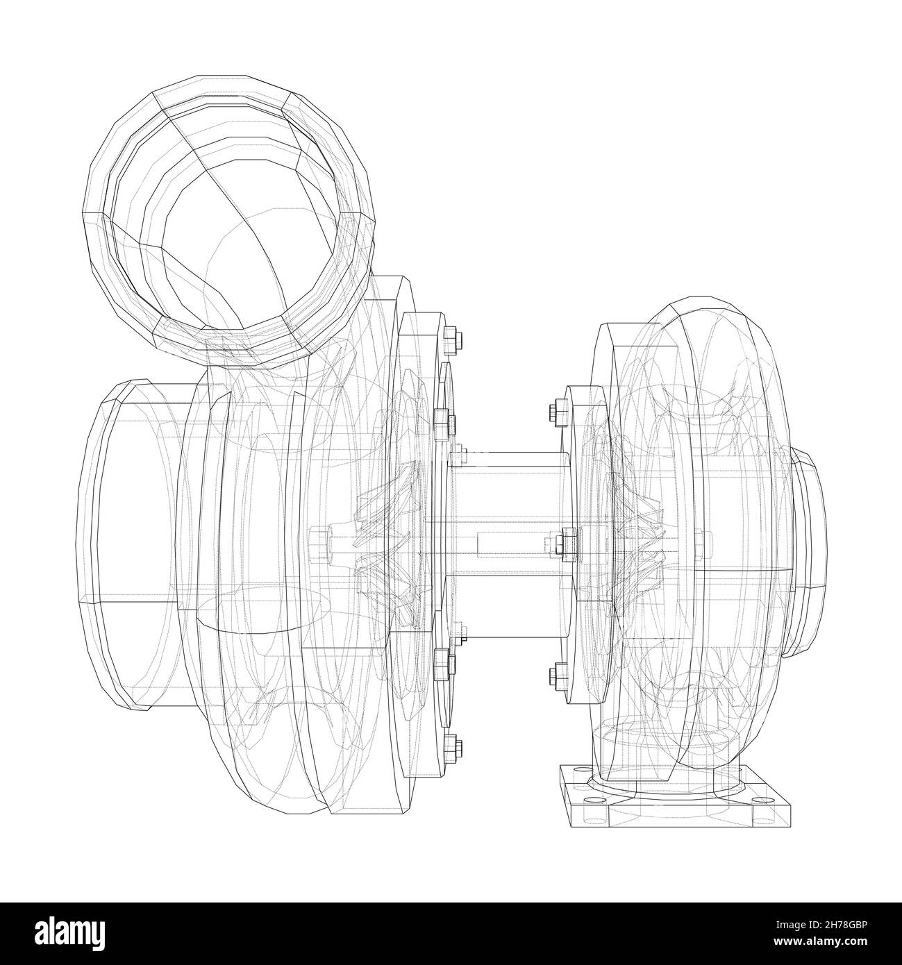 Car Engine Turbocharger Turbo Black and White Stock Photos & Images - Alamy