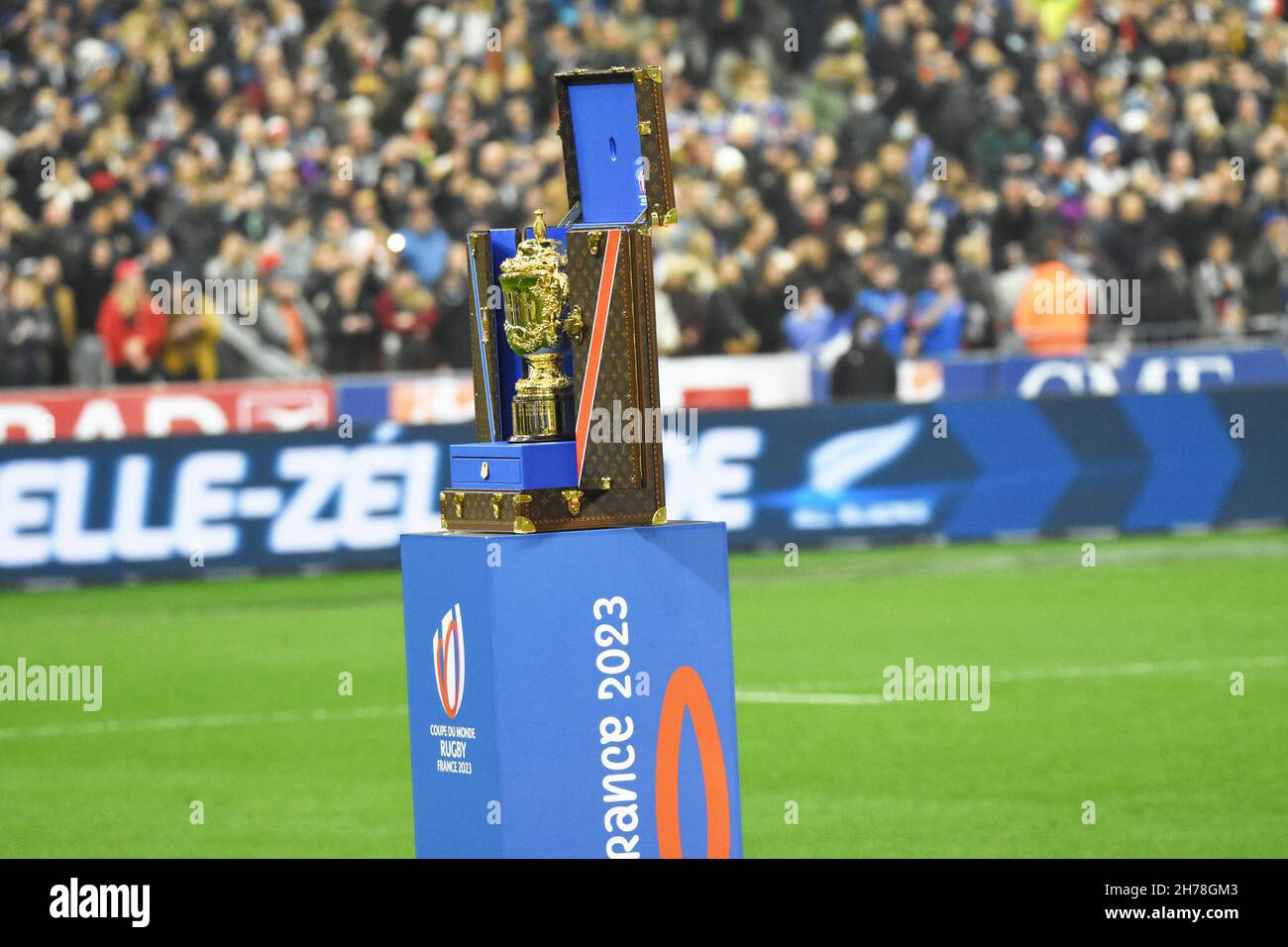 World Cup Webb-Ellis trophy during the Autumn Nations Series 2021 ...