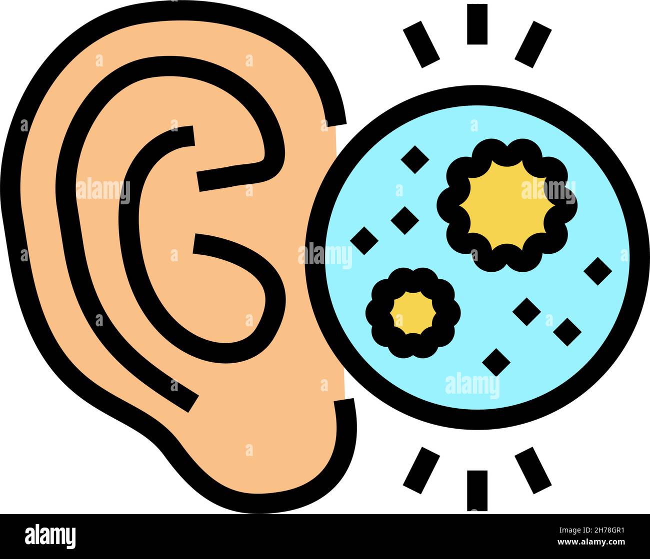 ear infection color icon vector illustration Stock Vector Image & Art ...