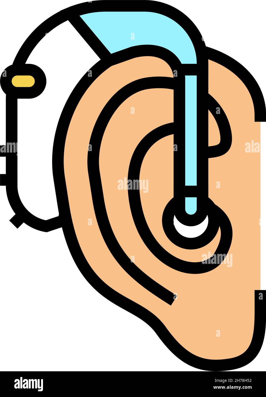 hearing aids color icon vector illustration Stock Vector Image & Art ...