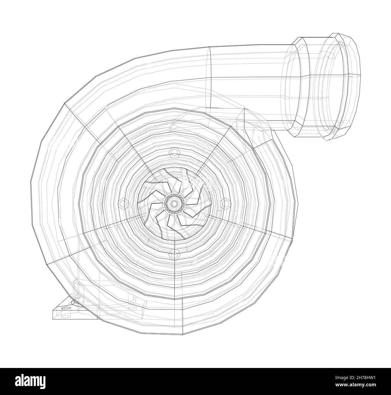 Car engine turbocharger turbo Black and White Stock Photos & Images - Alamy