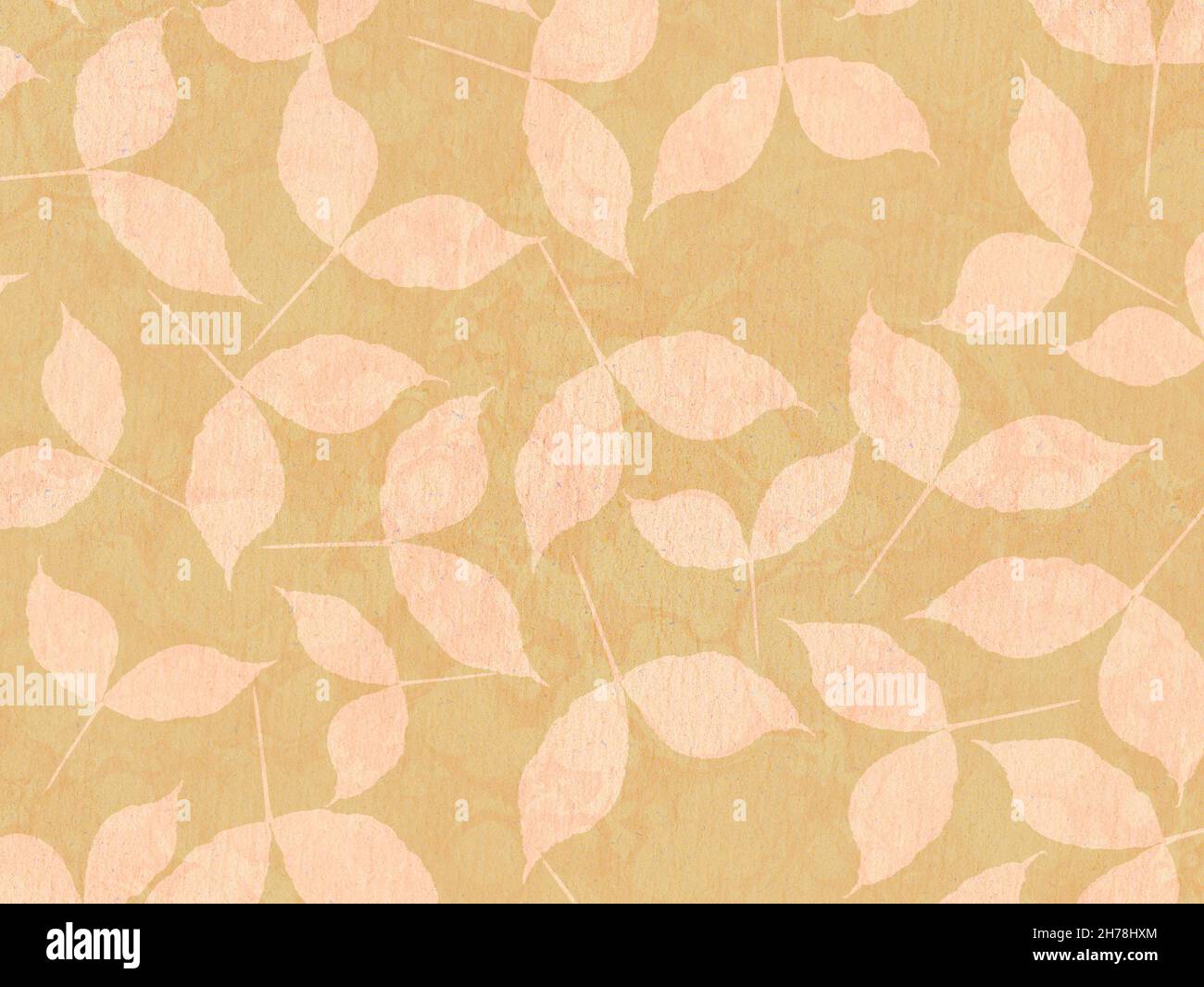 Beige background with many leaves pattern. Autumn motif. Best for ...