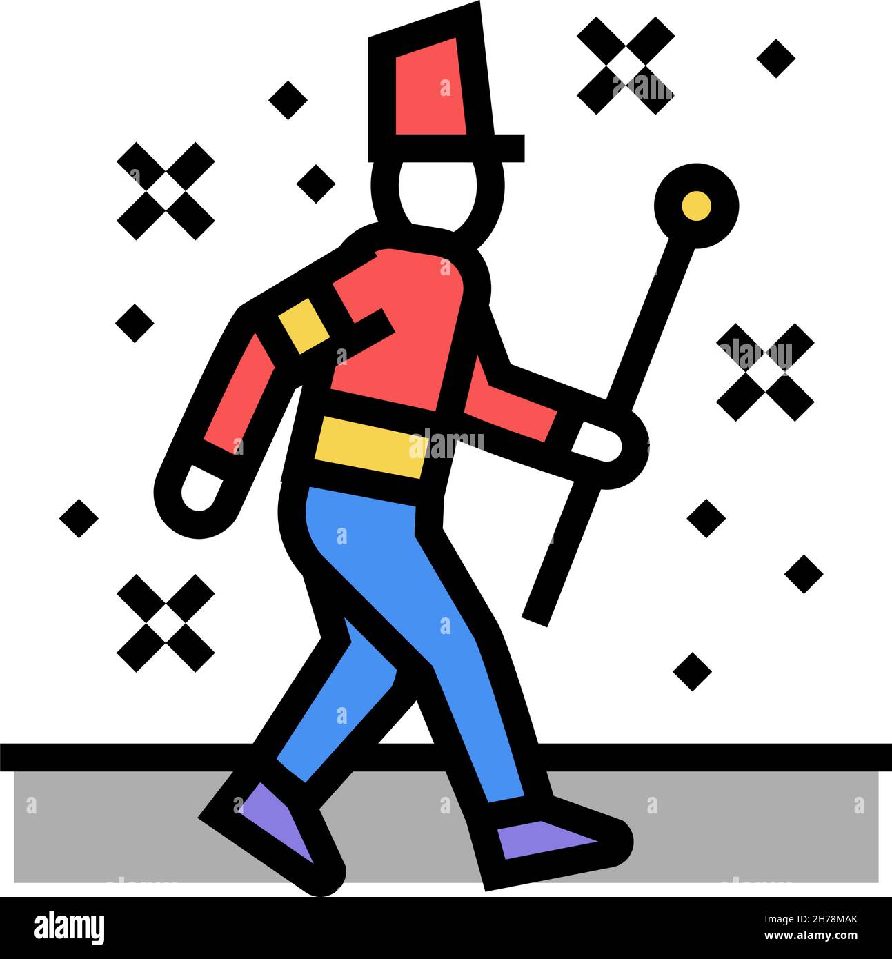 parade manager color icon vector illustration Stock Vector Image & Art ...