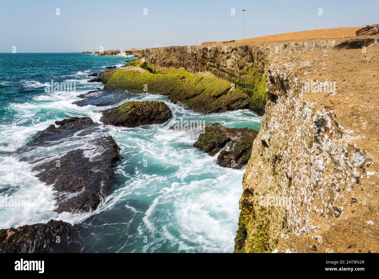 view from the beaches of oman sea in chabahar, baluchistan province ...